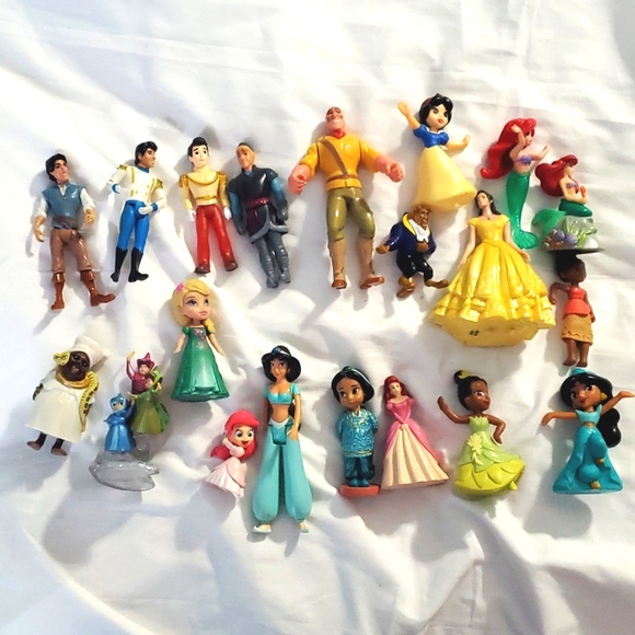 Disney | Toys | 2 Pc Disney Princess Prince Cute Mini Doll Miniature ...
